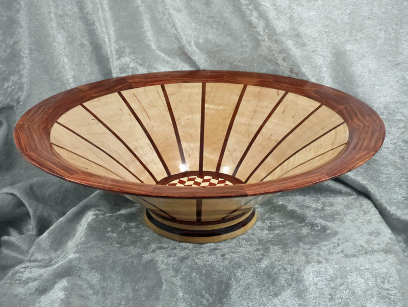 "Wagon Wheel" Tapered Stave Bowl : Ted's Woodshop